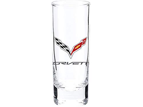 Cordial Shot Glass With Corvette C7 Logo - 2.5 Ounce