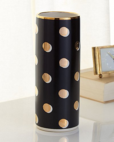 Kate Spade New York Sunset Street Vase - Black Dot