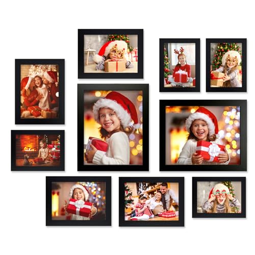PWTAKO Black Picture Frames Collage Wall Decor 10 Pack, Gallery Wall ...