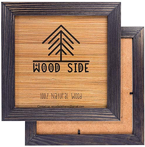 Rustic Wooden Square Picture Frames 8x8 - Set of 2-100% Natural Eco ...