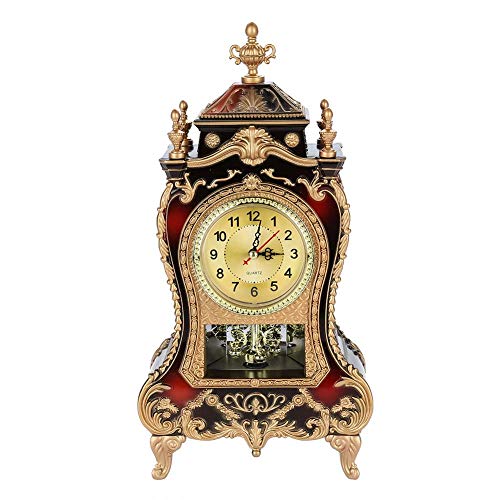 Vintage Clock with HD Glass Table Top Clock Wall-Mounted Design Analog ...