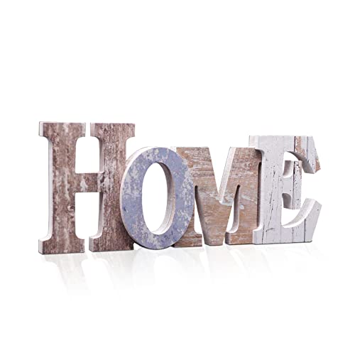 Wood Home Sign, Decorative Art Wall Mount, Free Standing Wooden Word ...